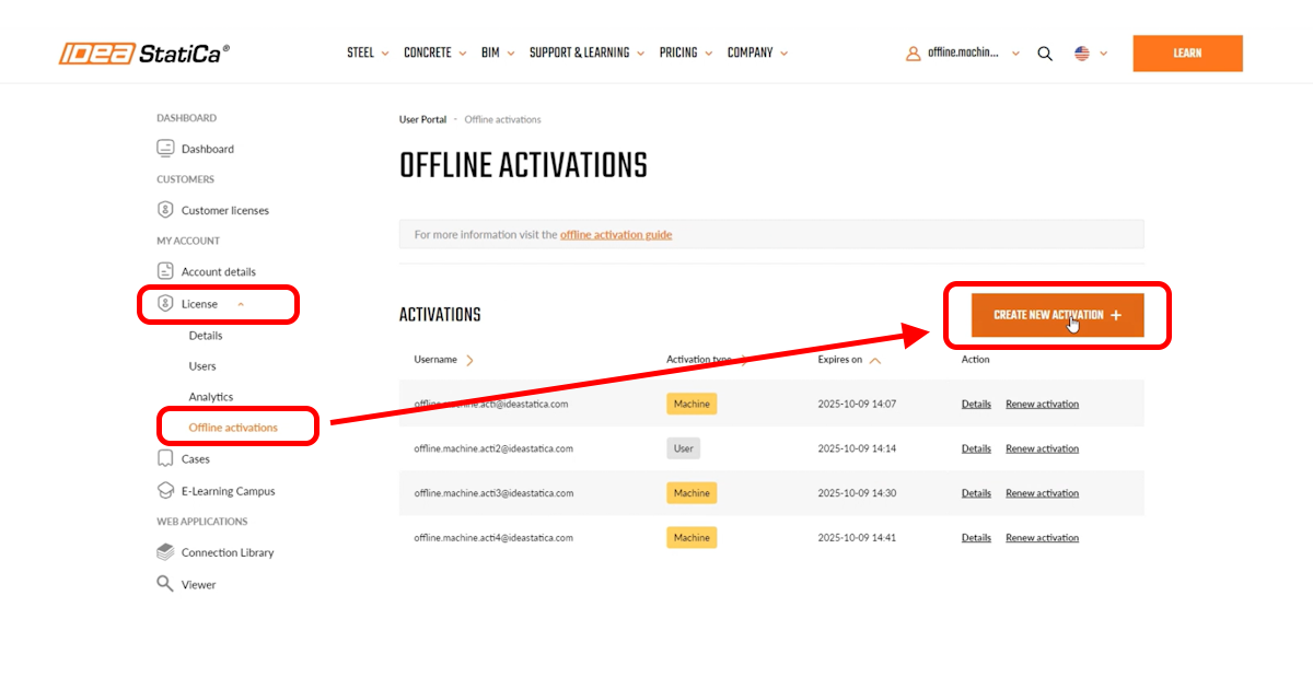 Off-line licensing | IDEA StatiCa